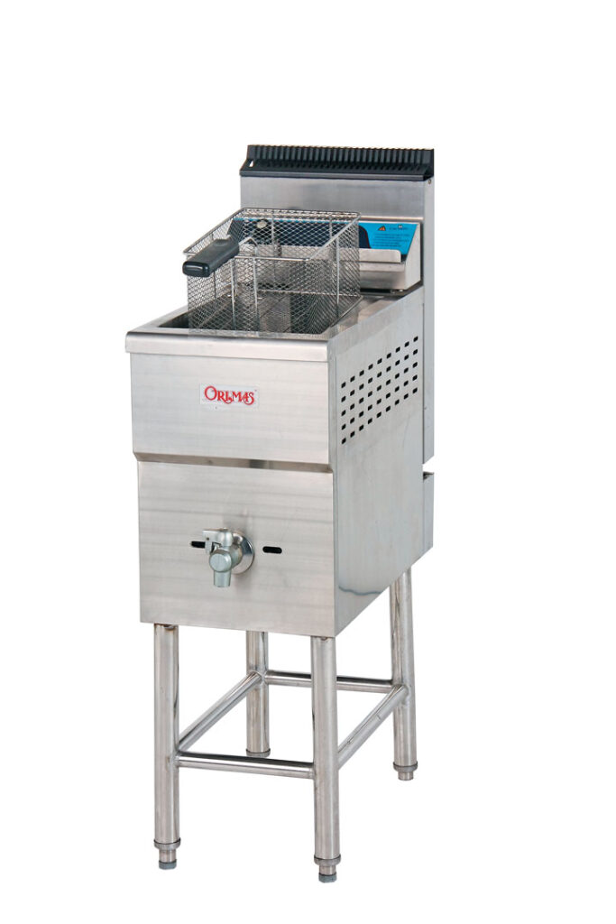 Single-Tank-Gas-Deep-Fryer-Standing - VChoose